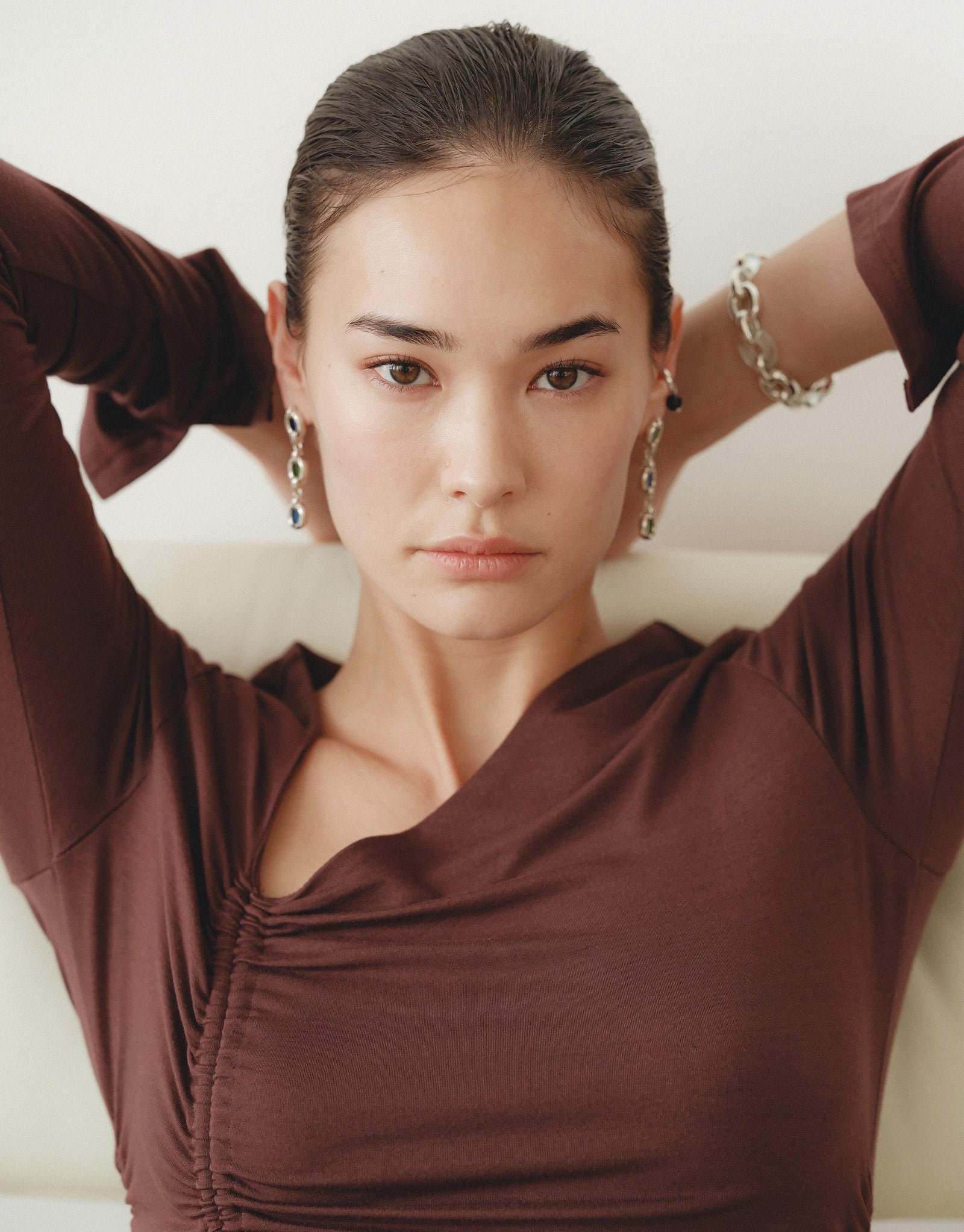 Trio Core Loop Earrings Sustainably handmade in LA from discarded materials