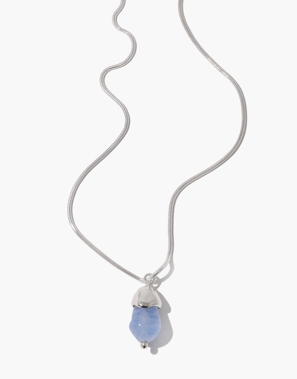 Solace Drop Necklace | Snake Chain Sustainably handmade in LA from ...