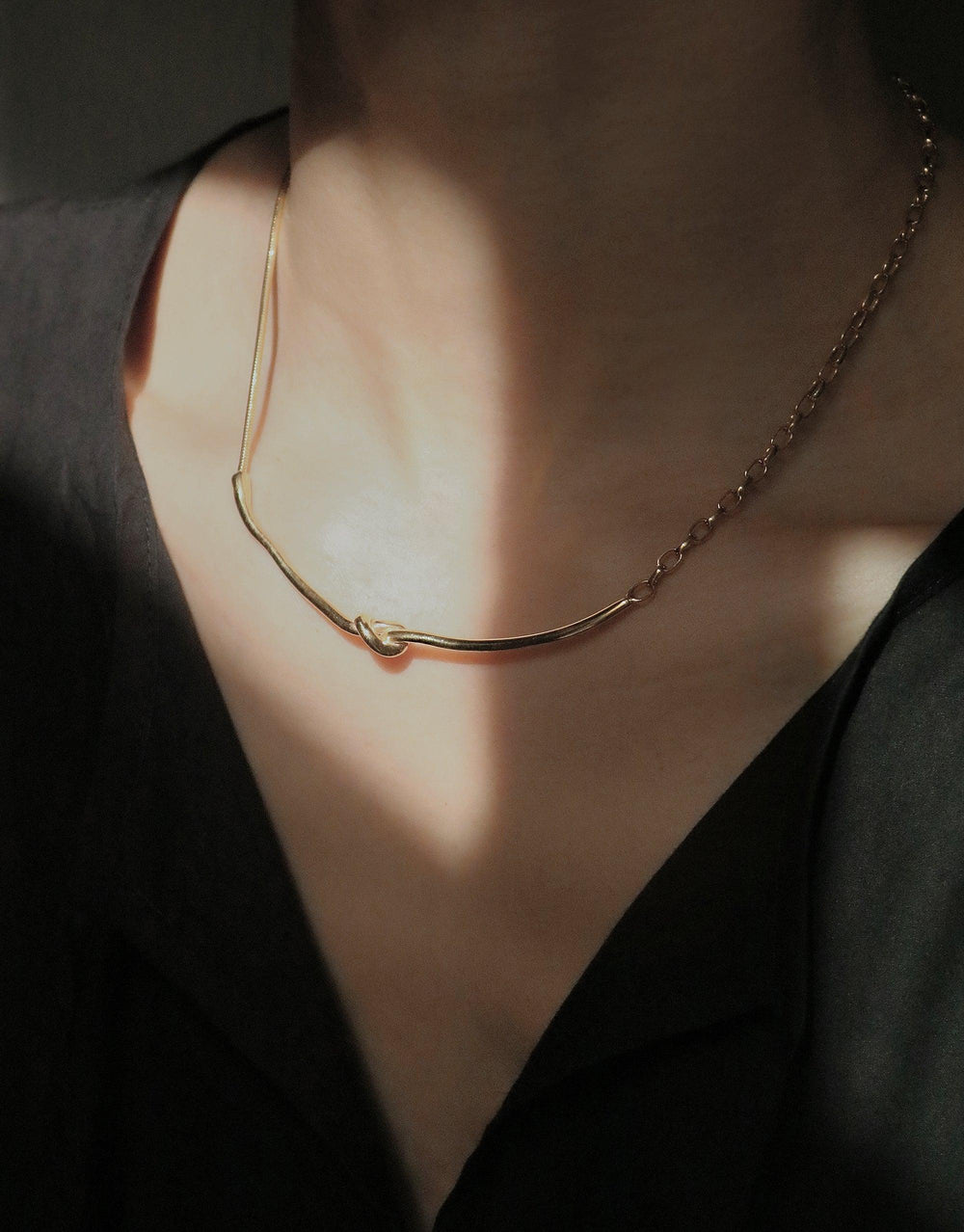 Rope Hook Necklace Sustainably handmade in LA from discarded materials